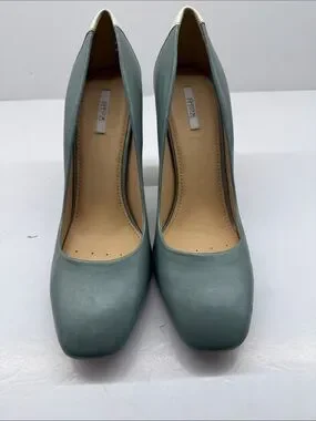 Geox | Shoes | Geox Womens Sage Green Leather Pumps | Poshmark